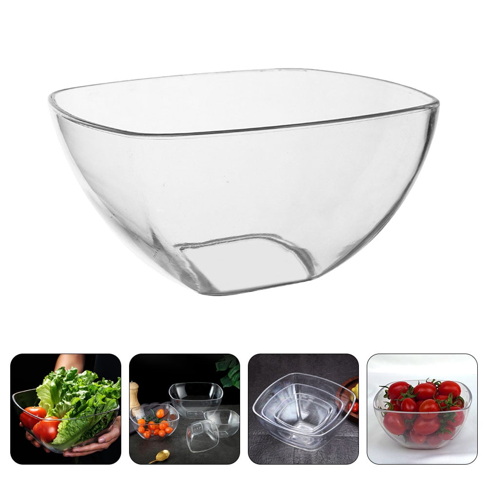DINHEAROM Mixing Bowls Clear Transparent 1Pack 9.3X9.3X4.7In - Walmart.com