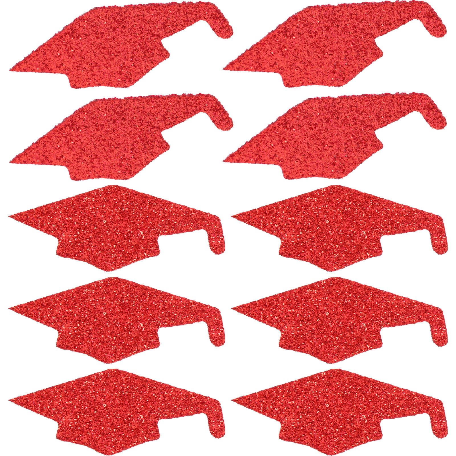 DINHEAROM Graduation Caps Confetti Red 5.8X2.5Cm for Graduation 1 Set ...
