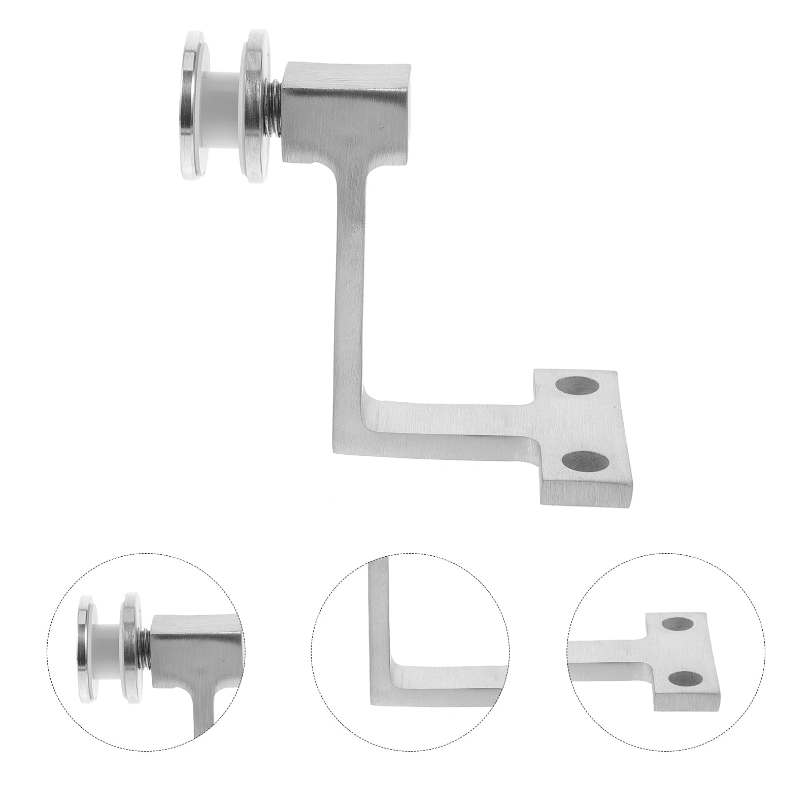 DINHEAROM Handrail Holder for Stair Rail Bracket 1Pack Silver for with ...