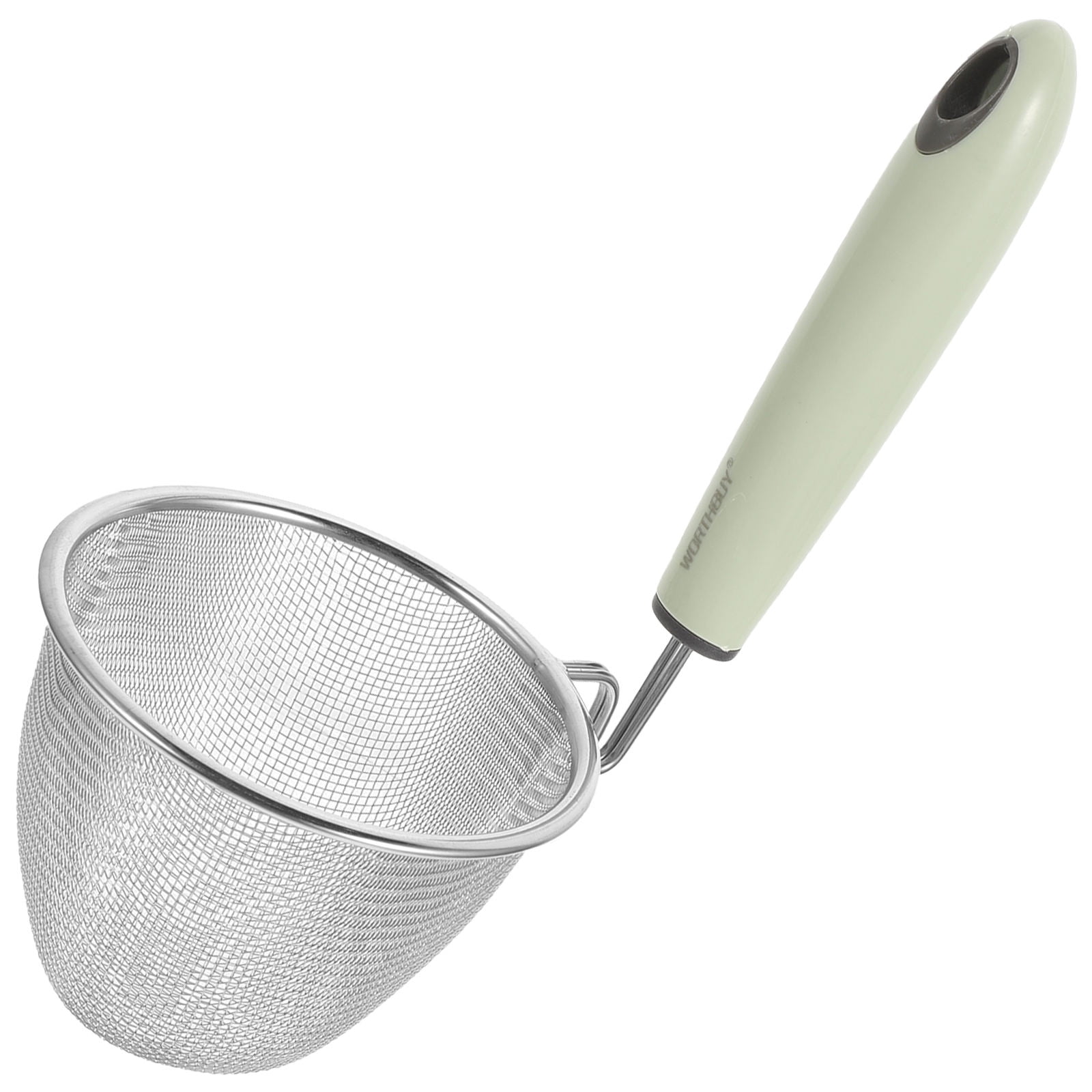 DINHEAROM Noodle Strainer Spoon 1Pack Silver Round Mesh With Handle ...