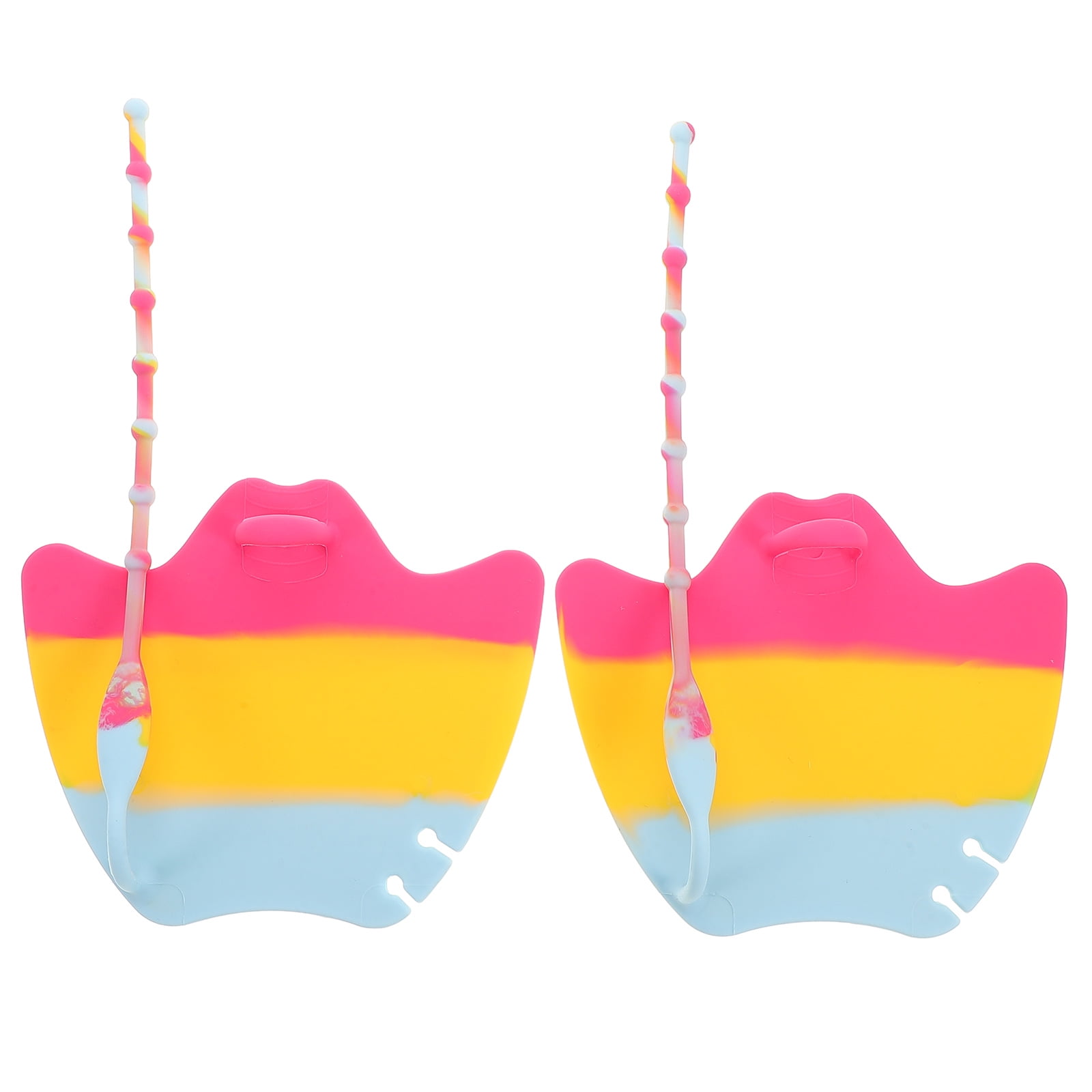DINHEAROM Swimming Hand Paddles 1 Pair Webbed Design Multi-colored ...