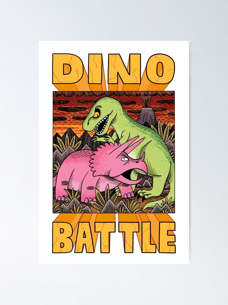 DINO BATTLE Fashion Art Decor Frame - Walmart.com