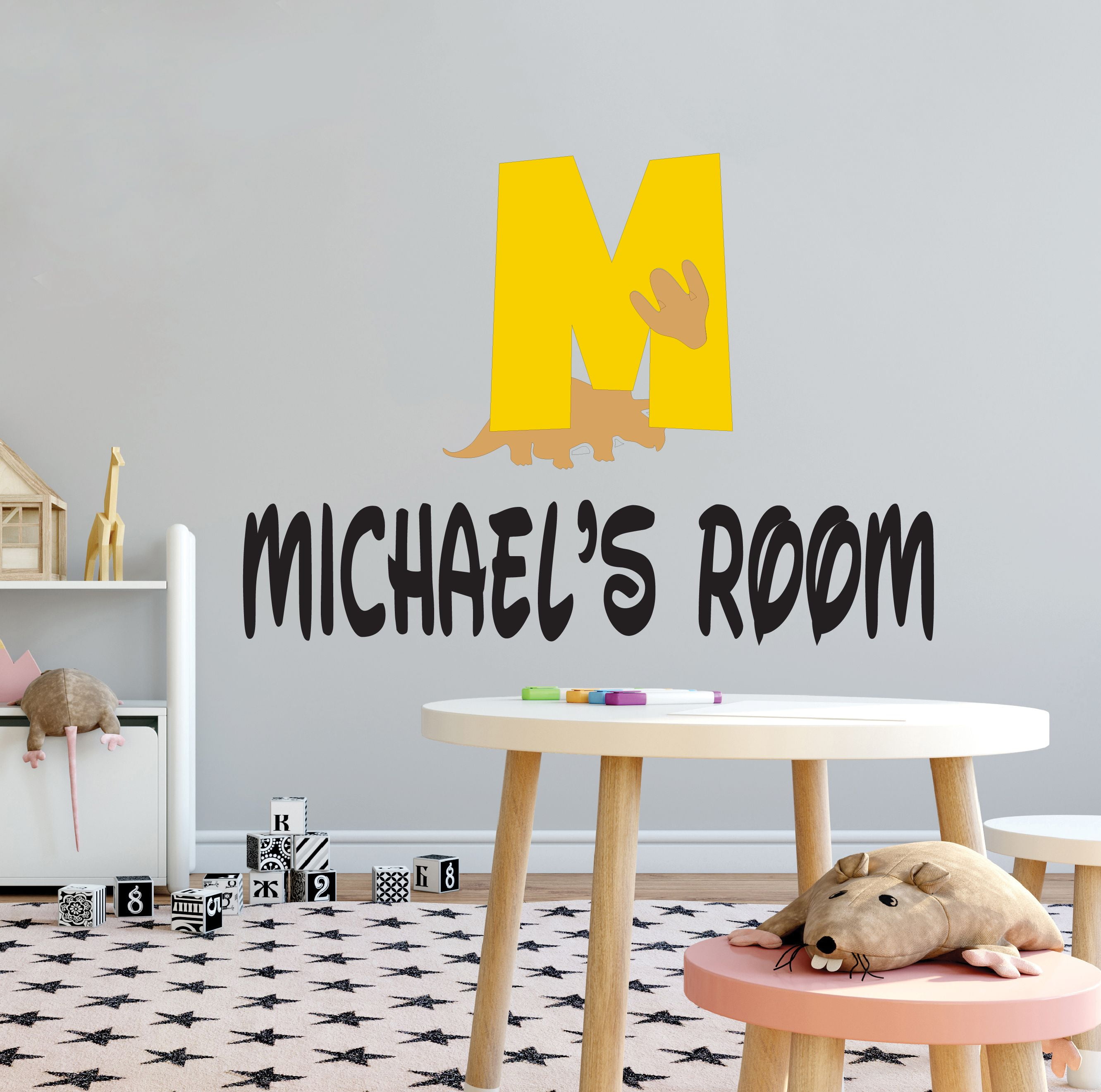 DINO LETTER M - Jurassic Themed Customized Name Lettering Art ...
