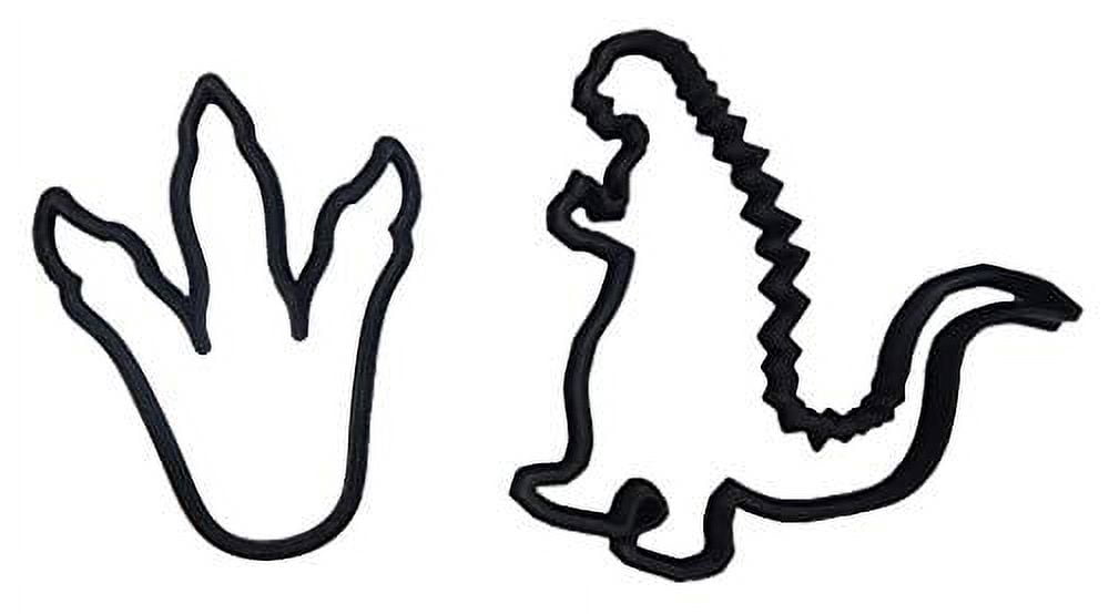 Large Dino Godzilla and Dinosaur Footprint Cookie Cutters Kit (2 Pack ...