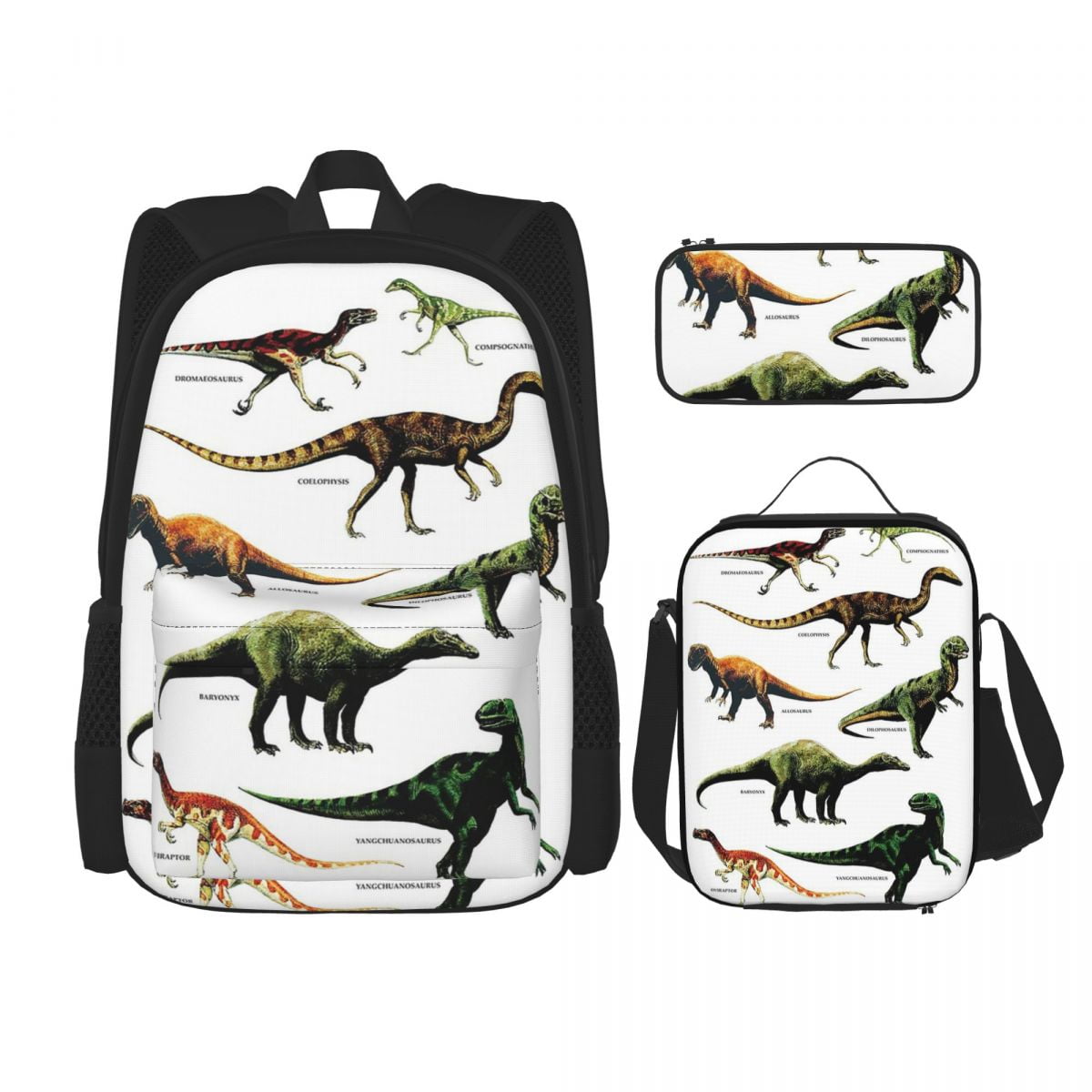 DINOSAUR SPECIES VINTAGE RETRO 80s DINO DINOSAURS Backpacks Bookbag ...