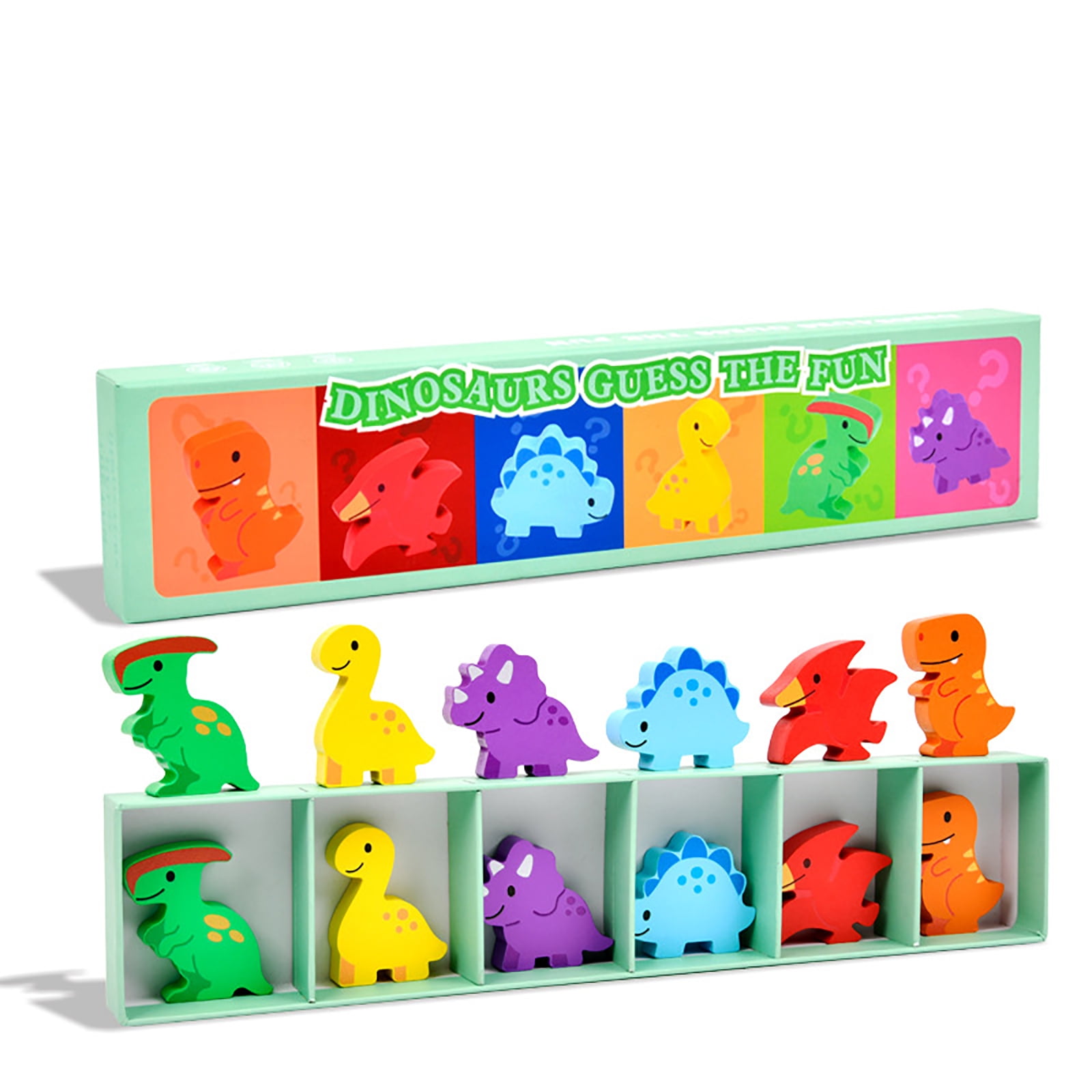 DINOSAURS GUESS THE FUN Memory Matching Game, Dinosaur Theme Brain ...
