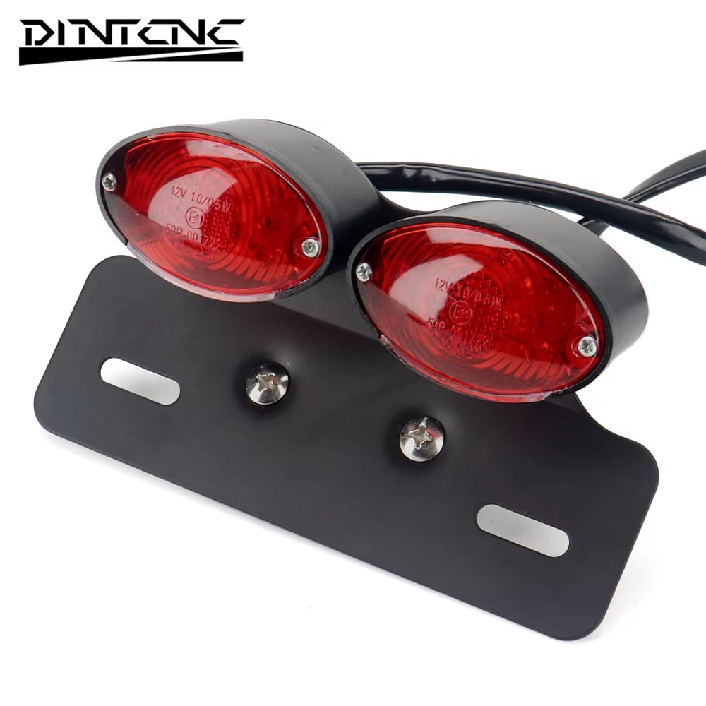 DINTCNC Universal Modified Motorcycle with Steering LED Tail Light ...