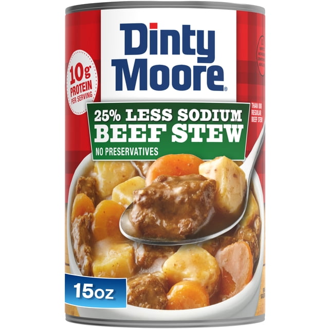 DINTY MOORE Beef Stew 25% Less Sodium 15oz Can - Walmart.com