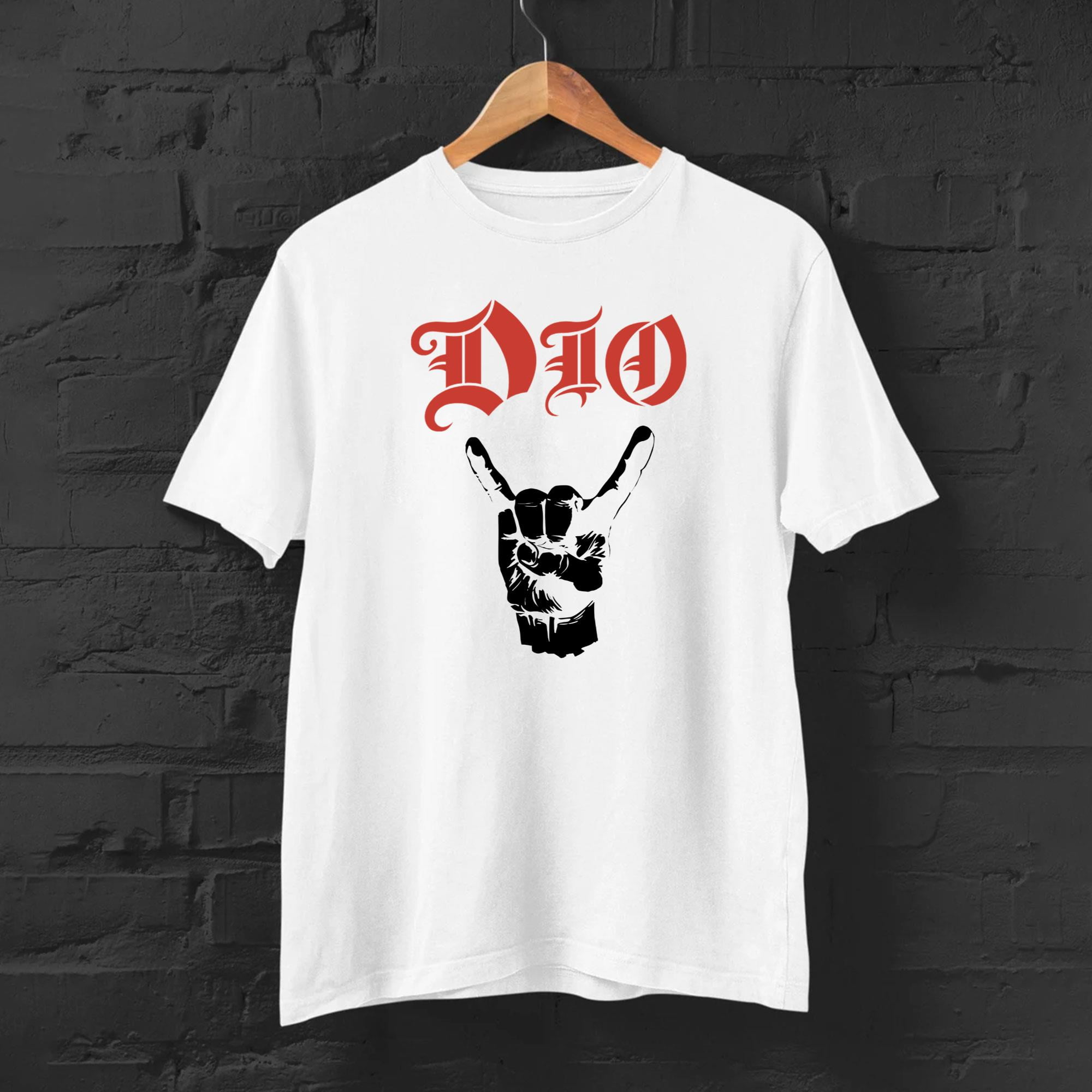 DIO Devil Horns T Shirt Mens Licensed Rock N Roll Music Band Retro Tee ...