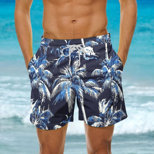DIOAZUD 2025 Swim Trunks for Men Big and Tall Elastic Waist Swim Shorts ...