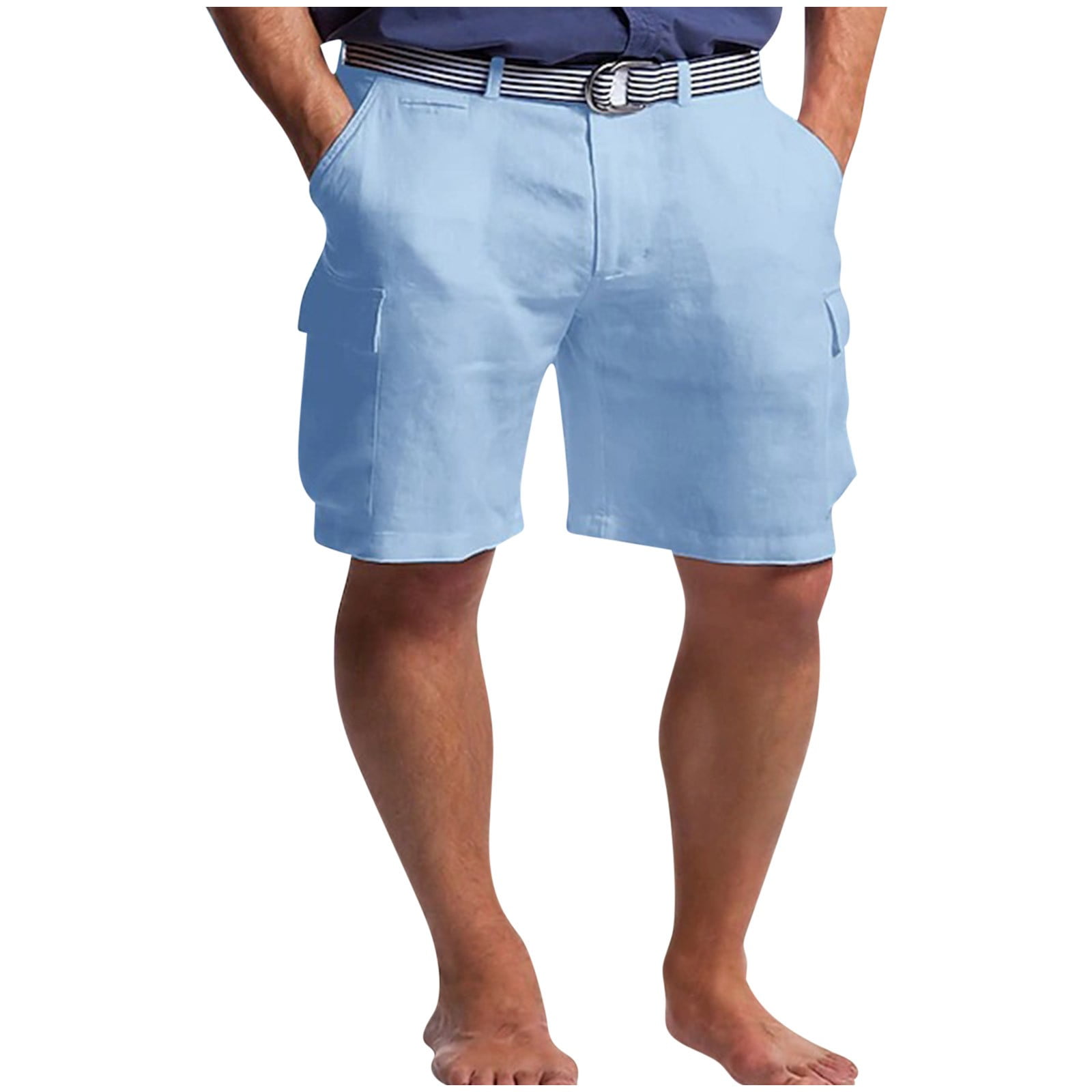 DIOAZUD Casual Shorts for Men Business Office Outing Shorts Loose Fit ...