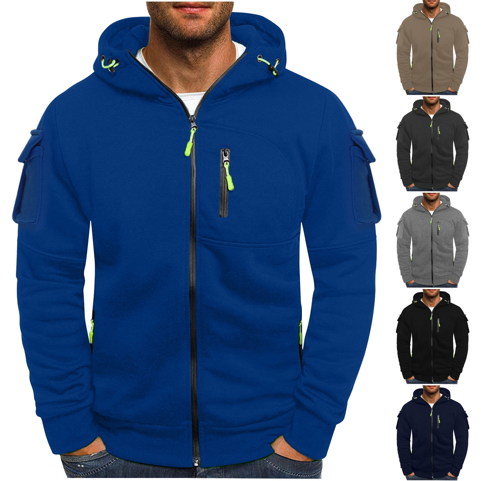 DIOAZUD Hoodies for Men Zip Up Lightweight Hoodie Big and Tall ...