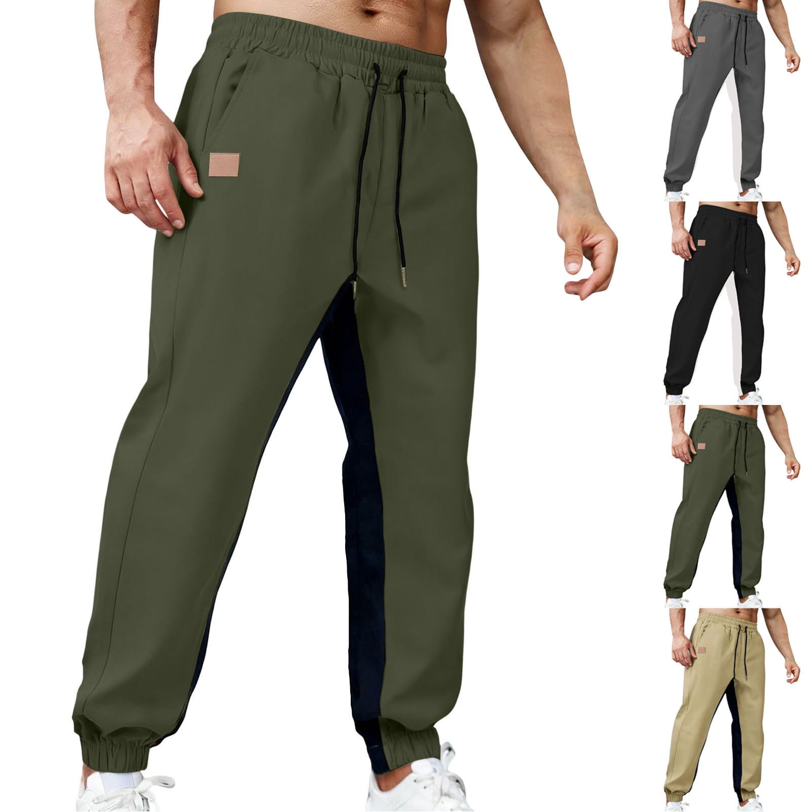 DIOAZUD Joggers for Men Drawstring Waist Cinch Bottom Sport Long Pants ...