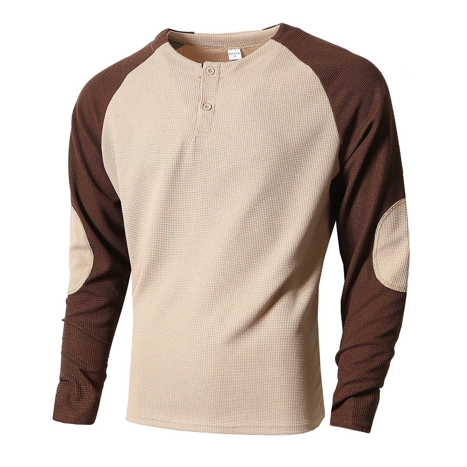 DIOAZUD Men's Henley Shirts Raglan Long Sleeve Button Up Pullover Color ...
