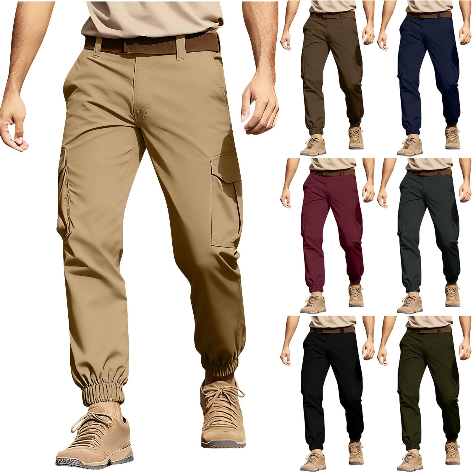 DIOAZUD Mens Work Pants Cinch Bottom Construction Pants for Men Big and ...