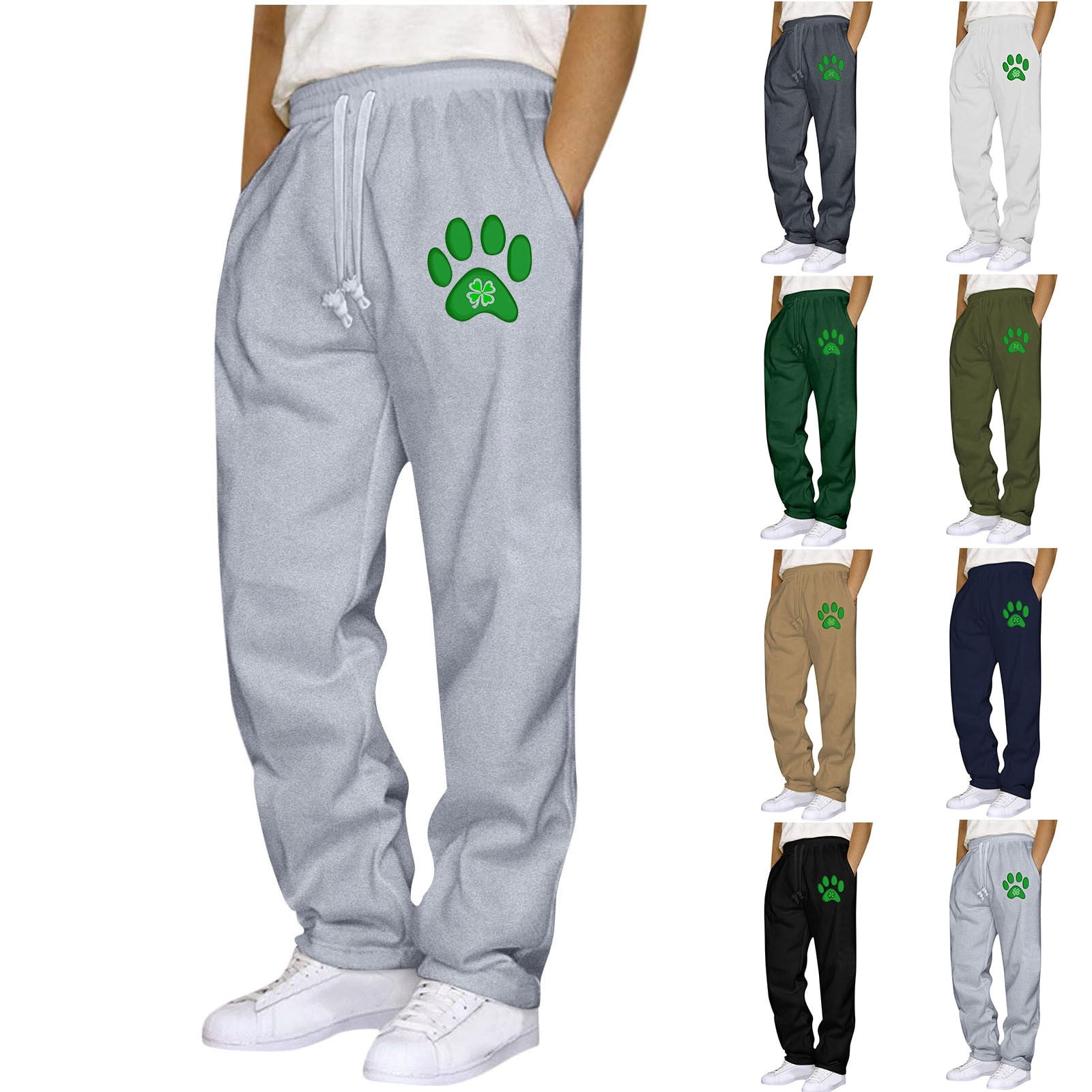 DIOAZUD Sweatpants for Men Open Bottom Sweatpant Funny St Paddy's Day ...
