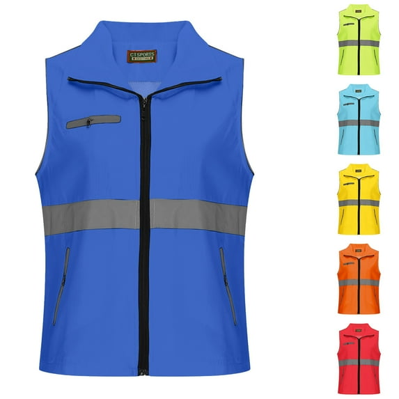 DIOAZUD Women Hi-Vis Reflective Safety Vest Plus Size Reflective ...