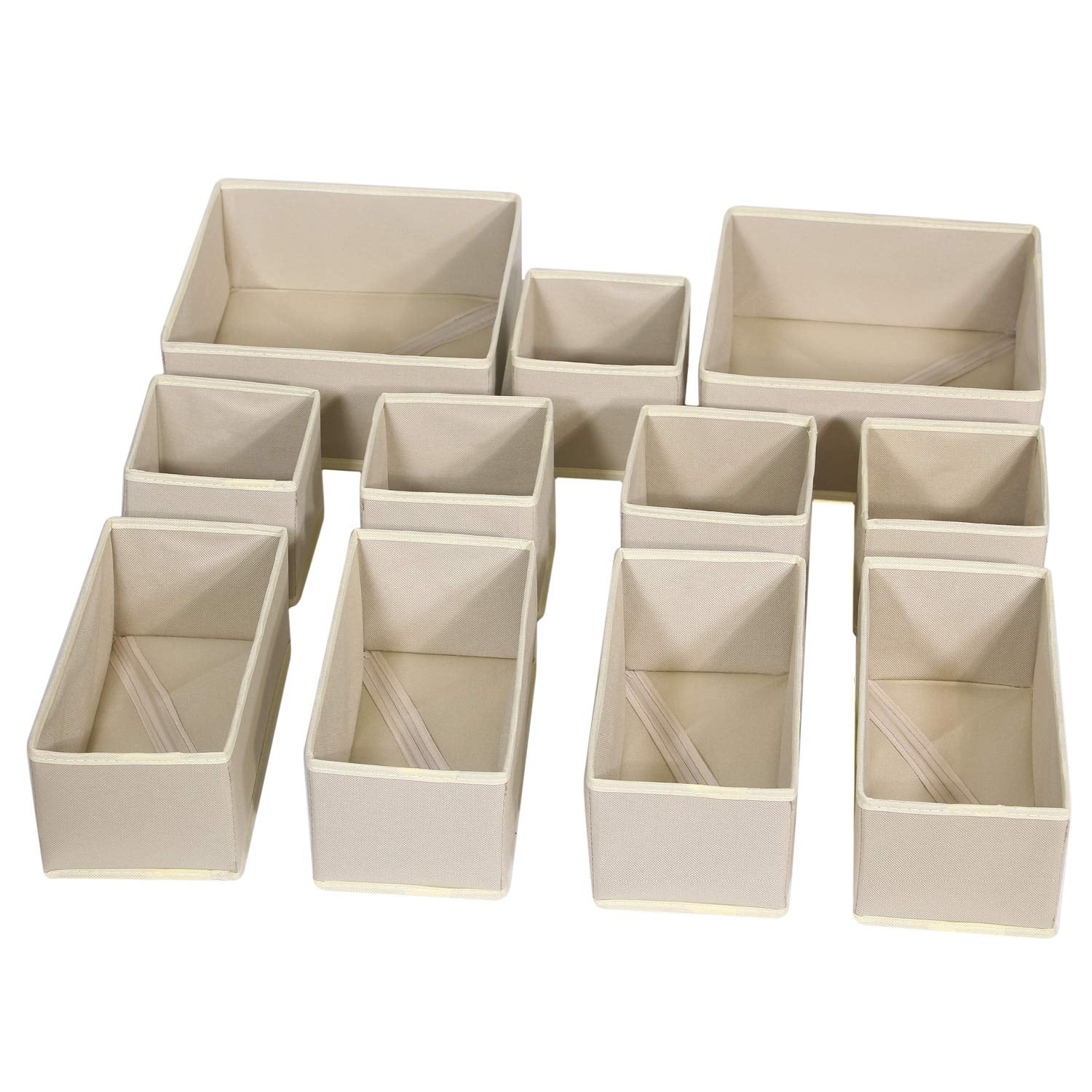 DIOMMELL 11 Pack Foldable Cloth Storage Box Closet Dresser Drawer ...