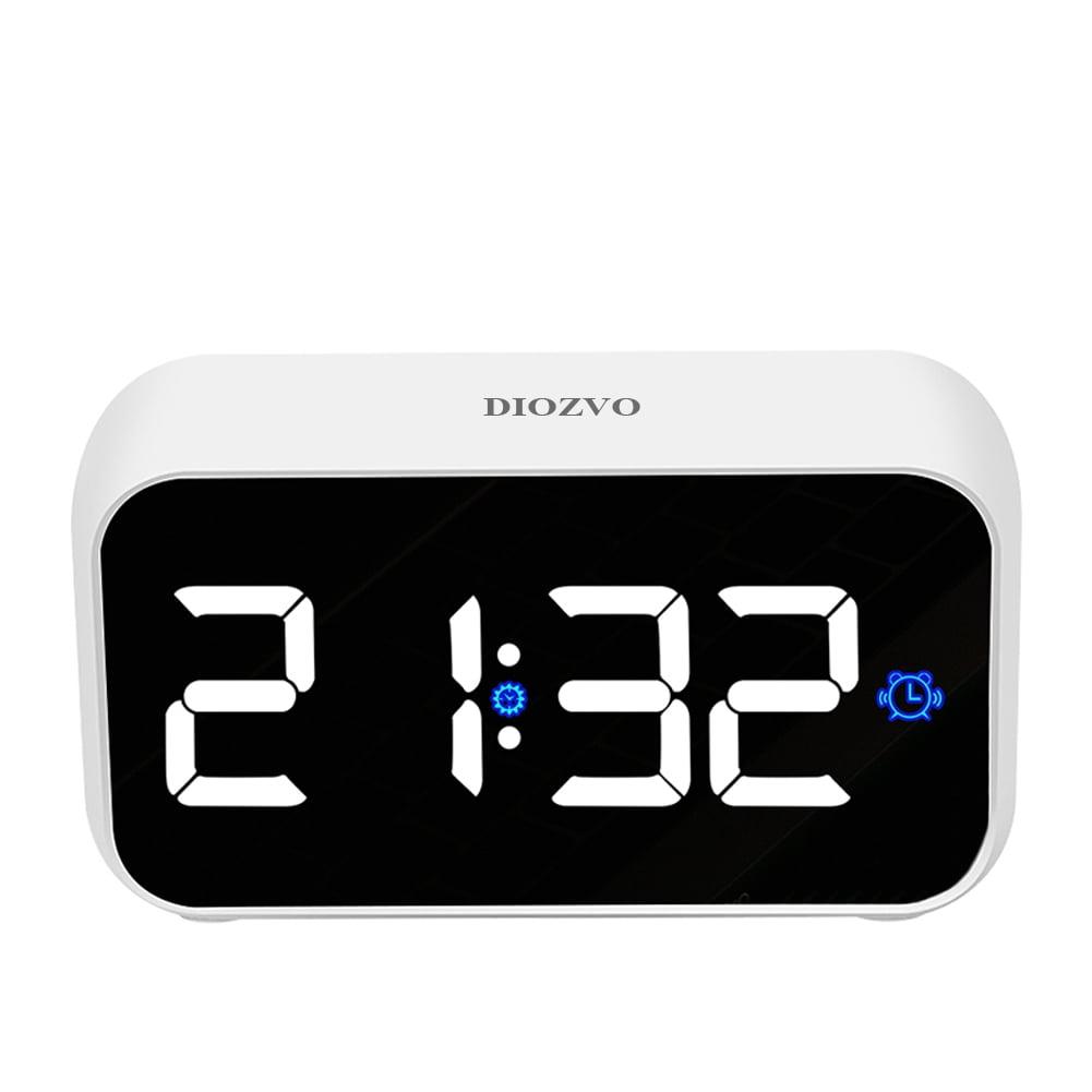 DIOZVO Alarm clocks, Small Digital Alarm Clock Plug in for Bedrooms ...