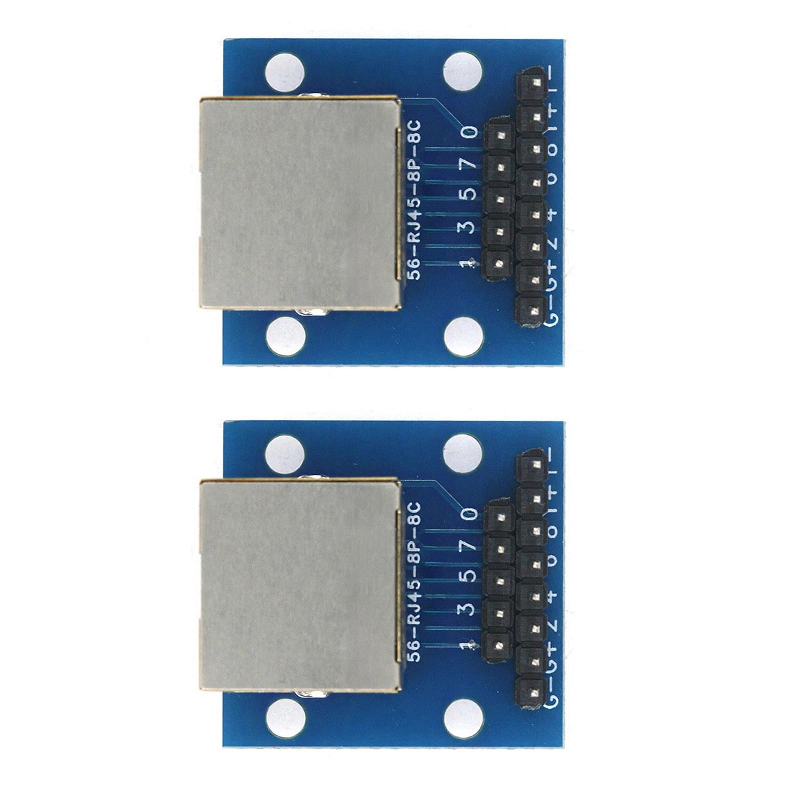 DIP2.54 to RJ45 Adapter With LED Indicators 8P8C Female Sockets ...