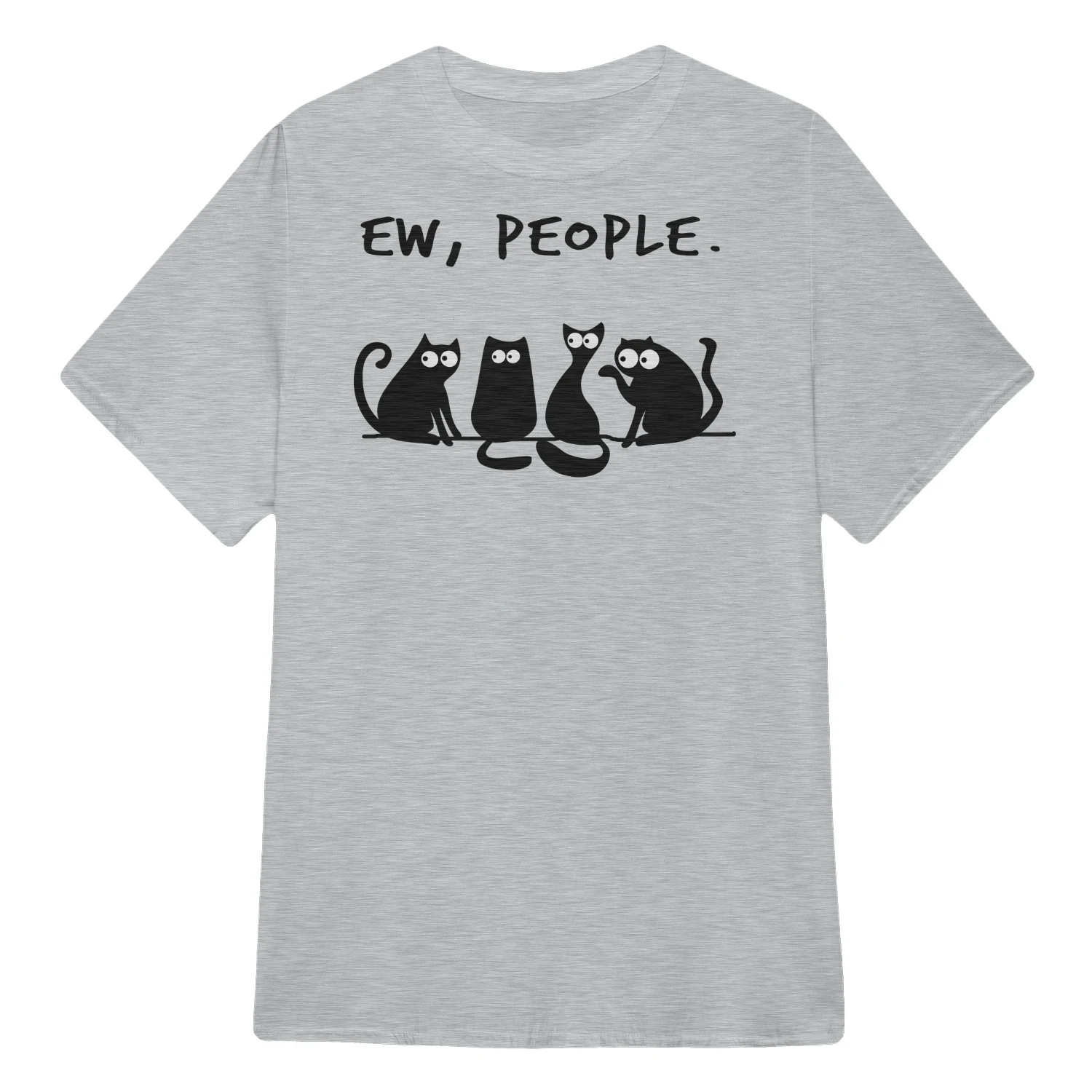 DIQADILA Cat Humor Graphic T-Shirt Adult, Cotton Short Sleeves ...