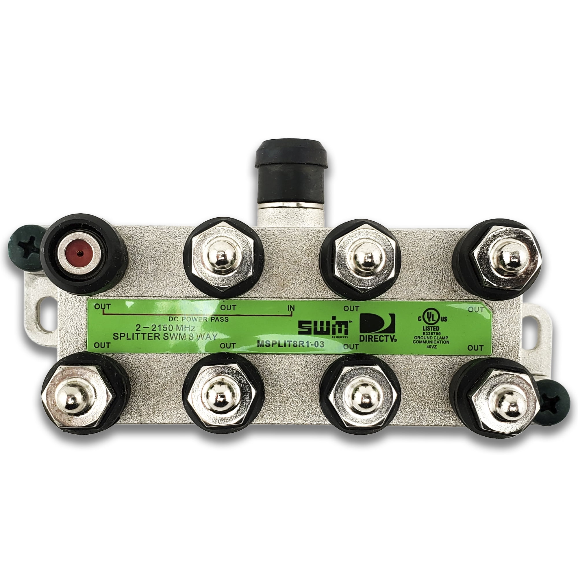 DIRECTV SWM 8-Way Splitter MSPLIT8R1-03, 2-2150 MHz Power UL-Listed ...