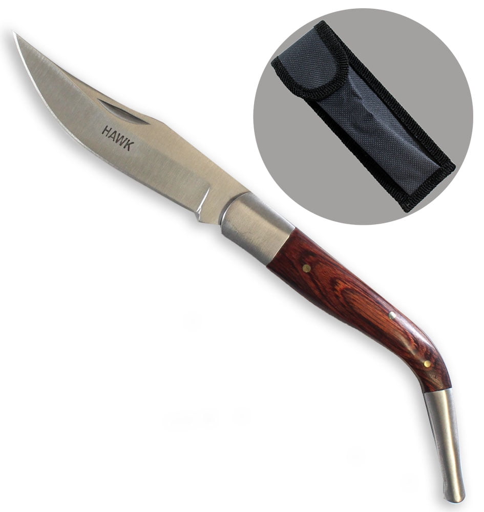 DIRK 8" (20.3 cm) Rosewood Curved Folding Pocket Knife | 3.5" (8.9 cm ...