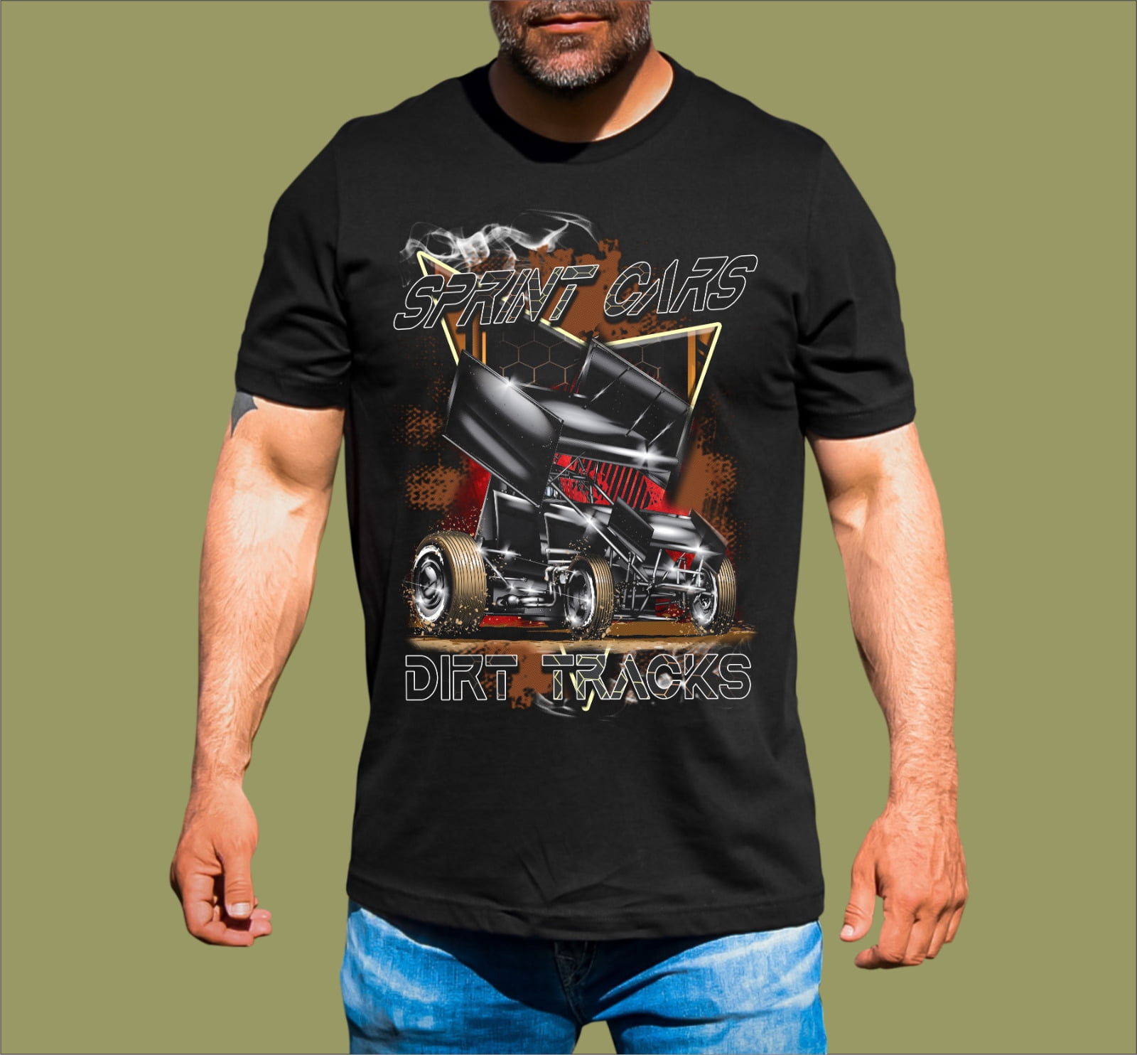 DIRT TRACK SPRINT CAR T-SHIRT - Walmart.com