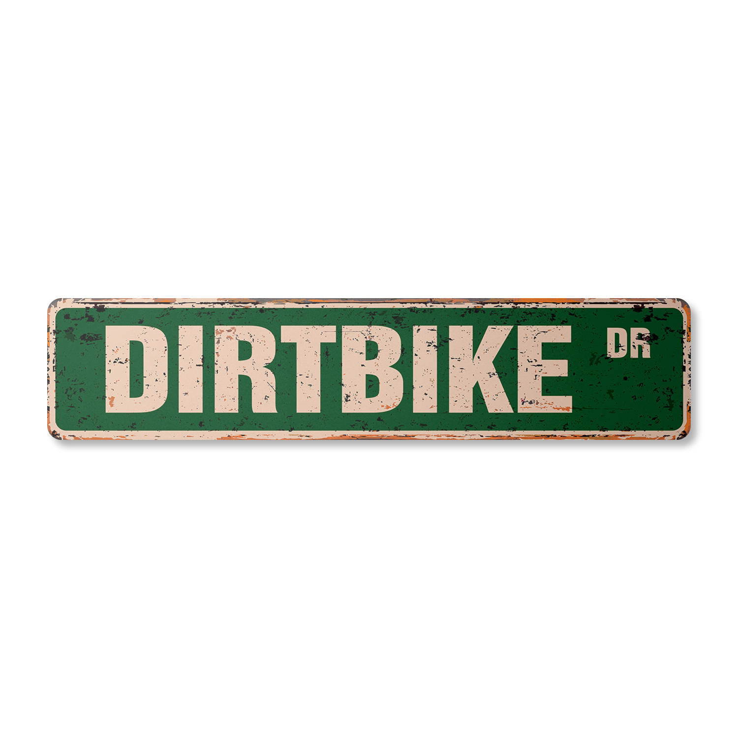 DIRTBIKE Vintage Aluminum Street Sign motocross racer racing Metal Sign ...