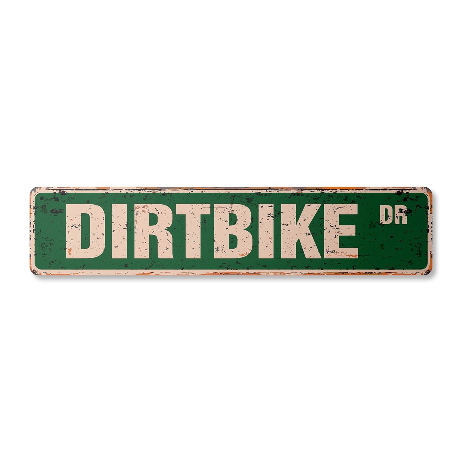 DIRTBIKE Vintage Plastic Street Sign motocross racer racing signs BMX ...