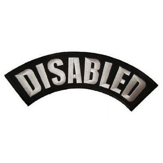 DISABLED LARGE TOP ROCKER BACK PATCH HANDICAPPED WOUNDED - Walmart.com