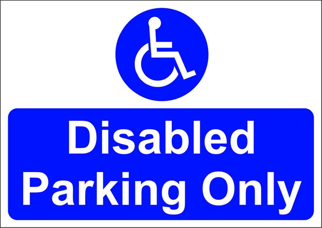 DISABLED PARKING ONLY MANDATORY SIGN Metal Sign OR FOAMEX SIGN Size: 16 ...