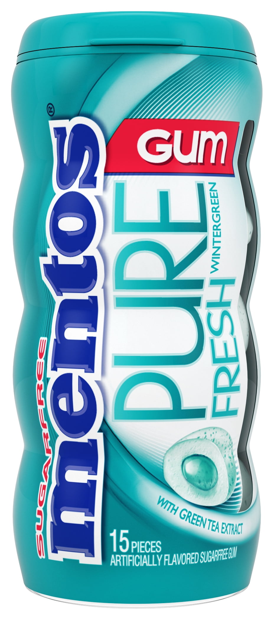 Mentos Pure Fresh Sugar-Free Chewing Gum with Xylitol, Wintergreen, 15 ...