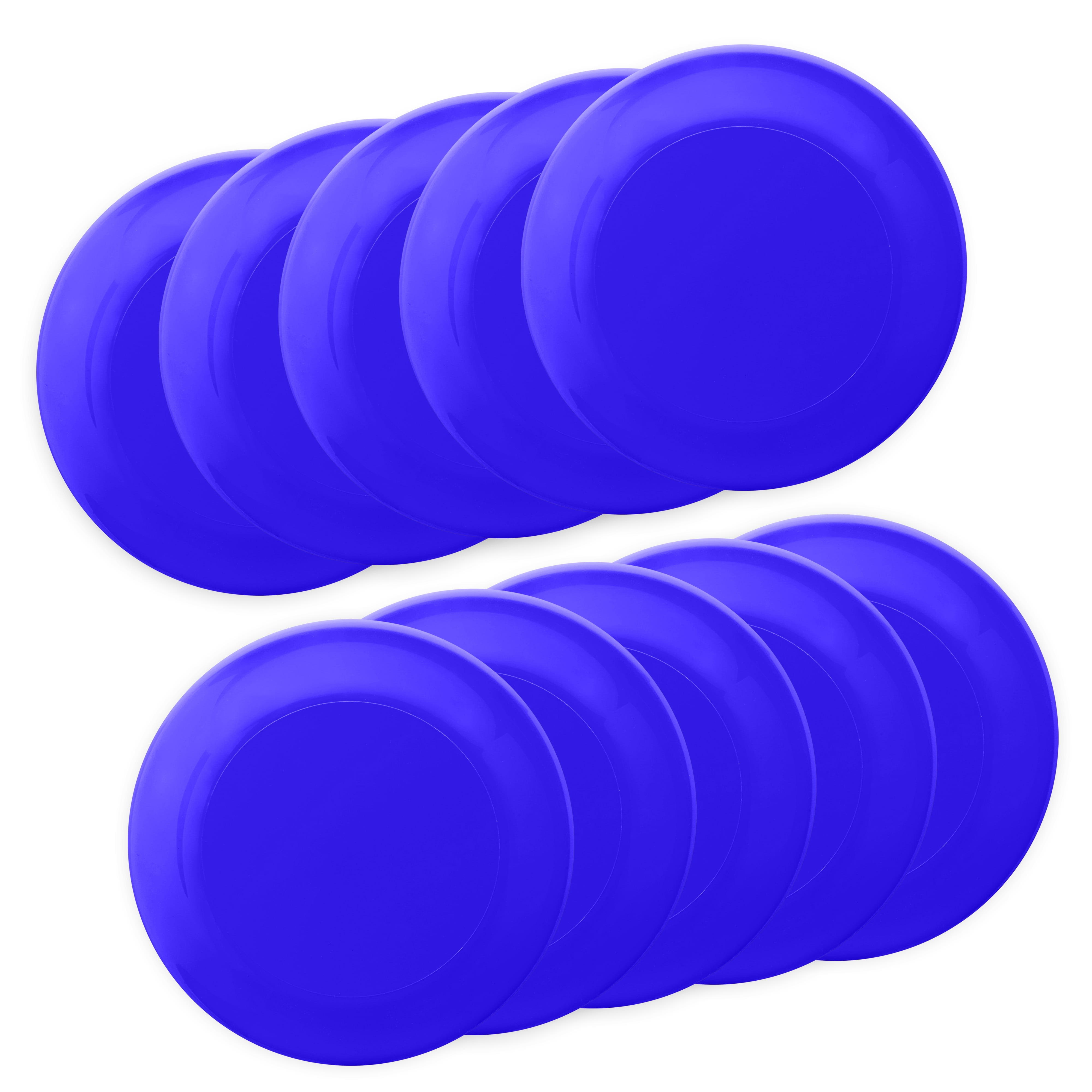 DISCOUNT PROMOS Frisbees 9.25 inch. Set of 10, Bulk Pack - Fun Outdoor ...