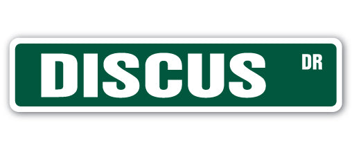 DISCUS Street Sign throw thrower olympic track field | Indoor/Outdoor ...