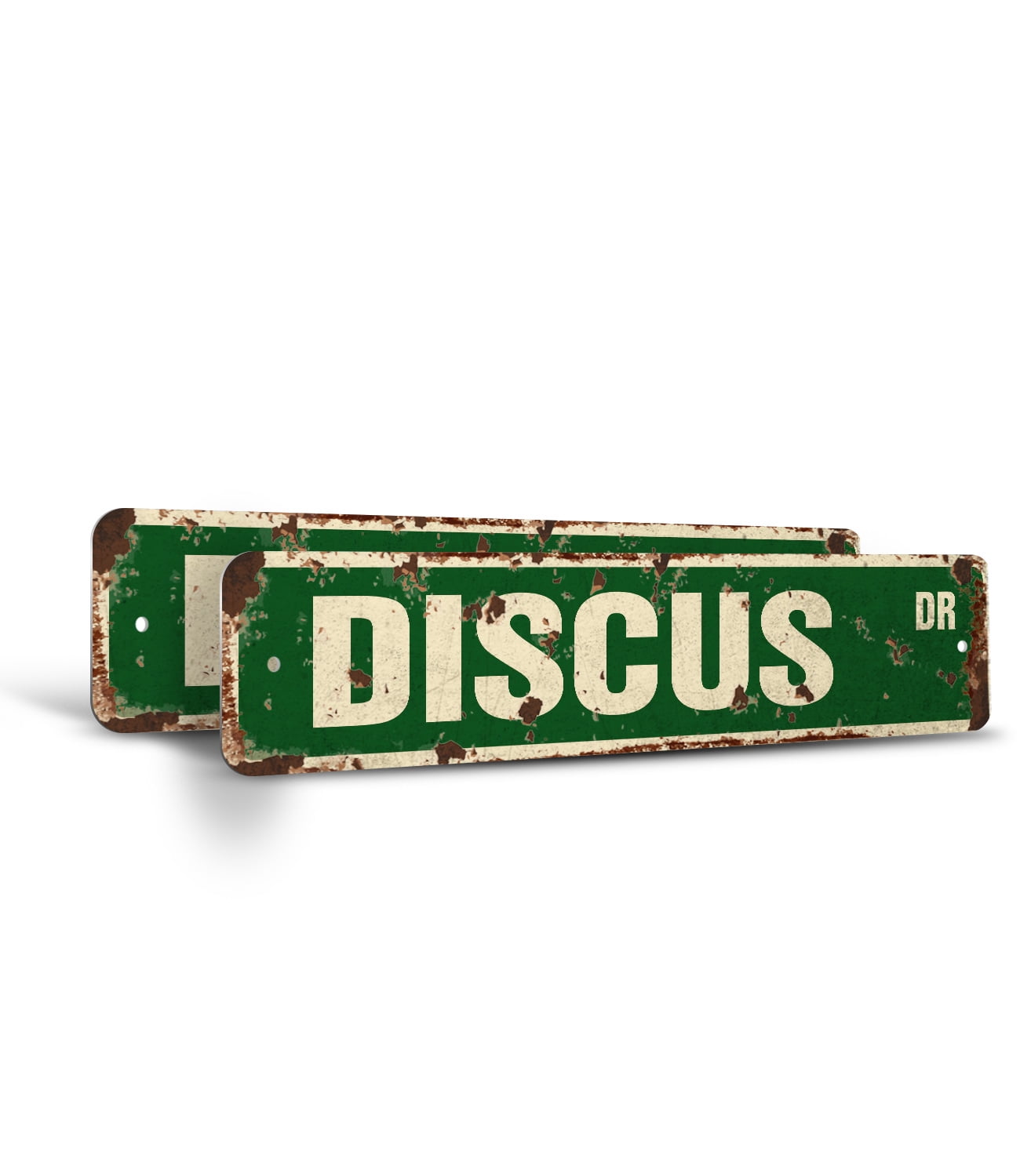 DISCUS Vintage Style Rustic Street Sign – (2 Pack) Throw Thrower ...