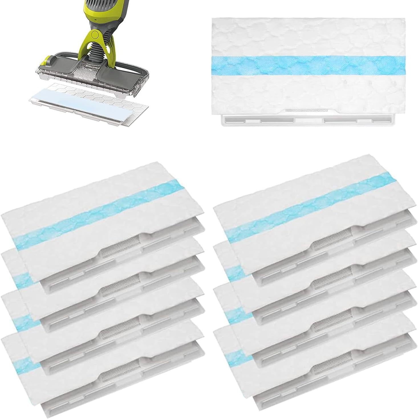 DISEN 10 Pcs Replacement Disposable Mop Pads Refill for Shark VACMOP ...