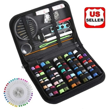 Sewing Box Portable, DIY Sewing Supplies Kit, with Threads, Needles ...