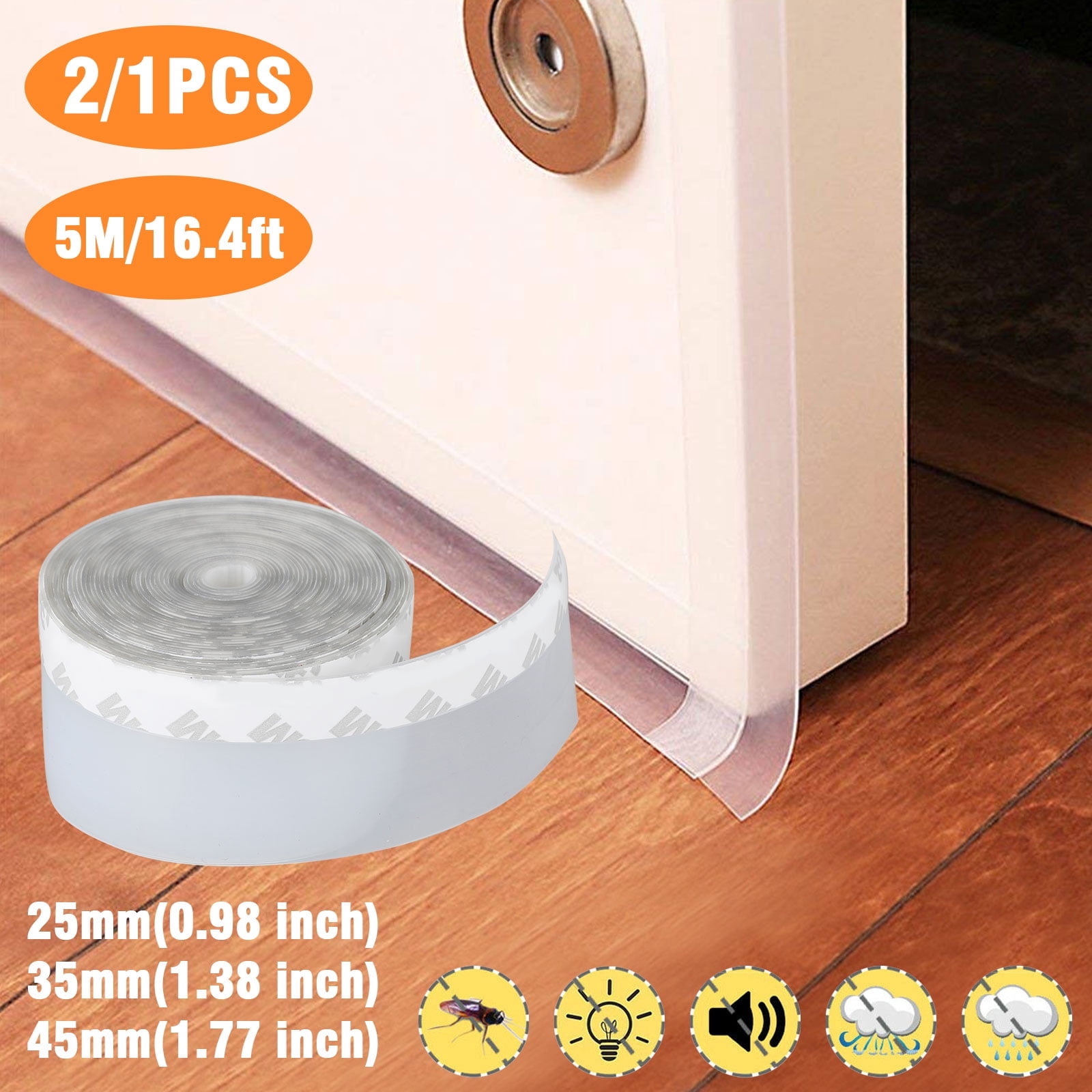 DISEN 2/1 Roll Weather Stripping Silicone Seal Strip, Silicone Door ...