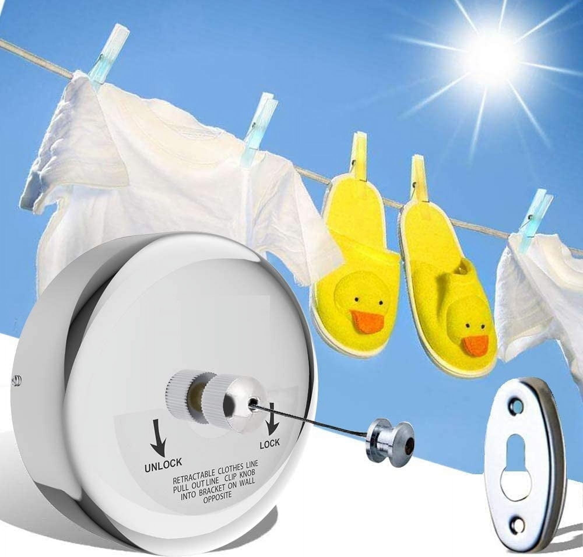 DISEN 2.8M Stainless Steel Retractable Clothes Line Dryer Indoor ...