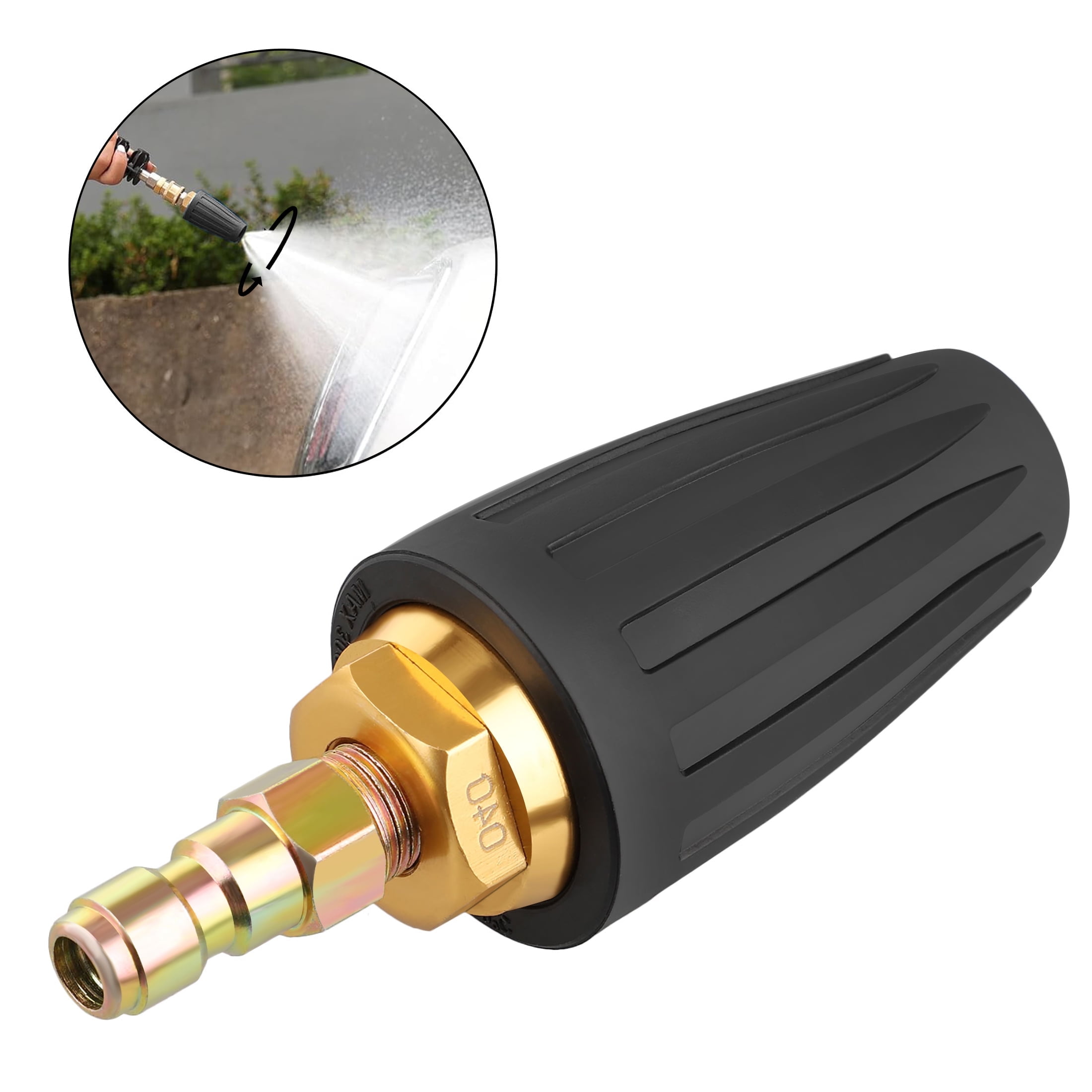 DISEN 3000PSI Max Pressure Washer Tip Turbo Nozzle for Cleaning, 1/4 ...