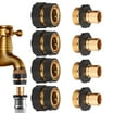 "Lefree Easy Connection Yard Garden Hose Connectors, 3/4"" Brass Quick ...