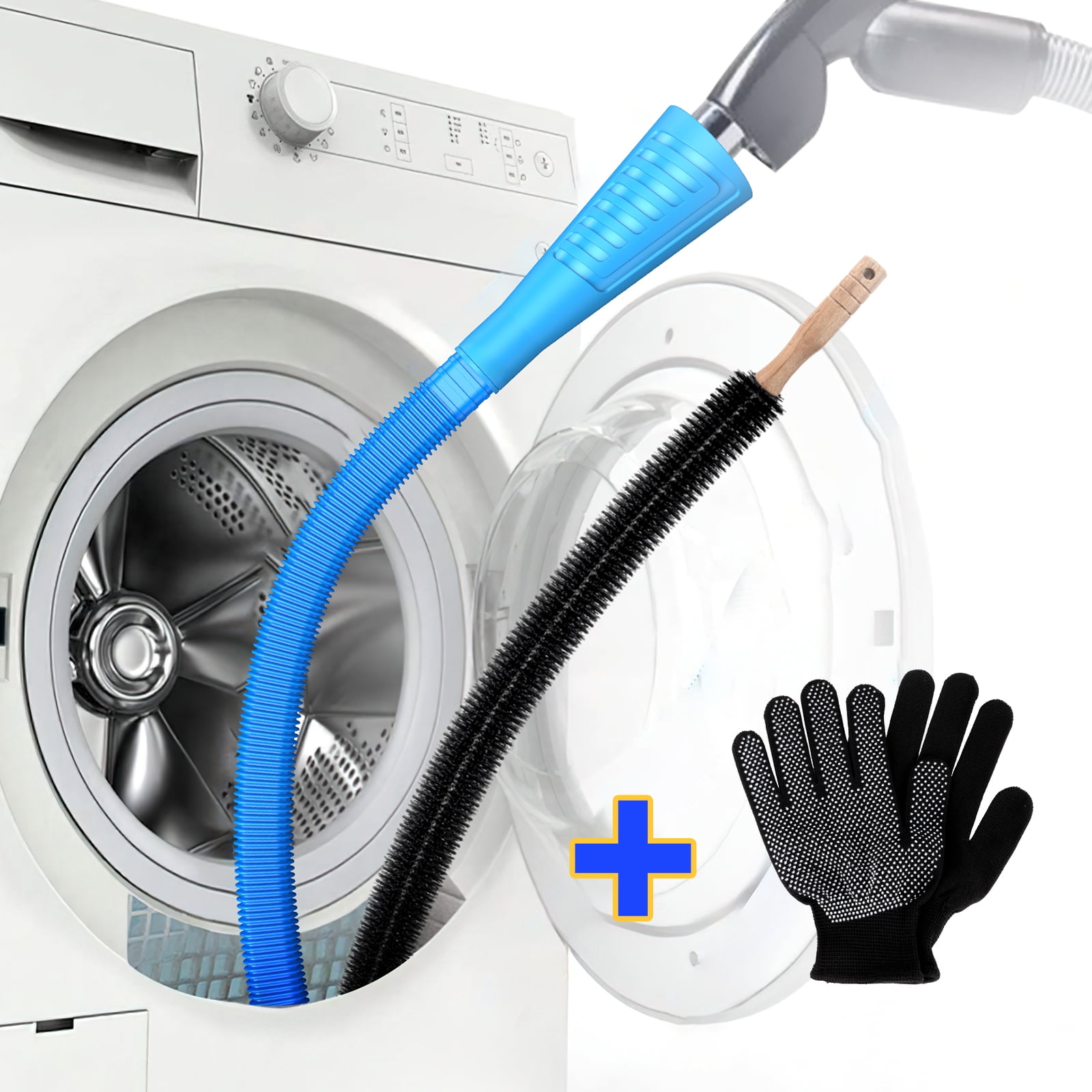 DISEN 4PCS Dryer Vent Cleaning Kit, Dryer Lint Brush Vent Cleaner ...