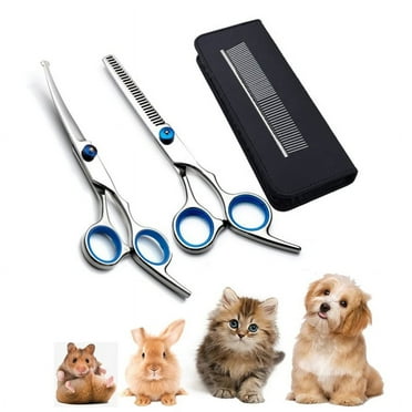DISEN 7" Curved Dog Grooming Scissors with Safety Round Tips ...