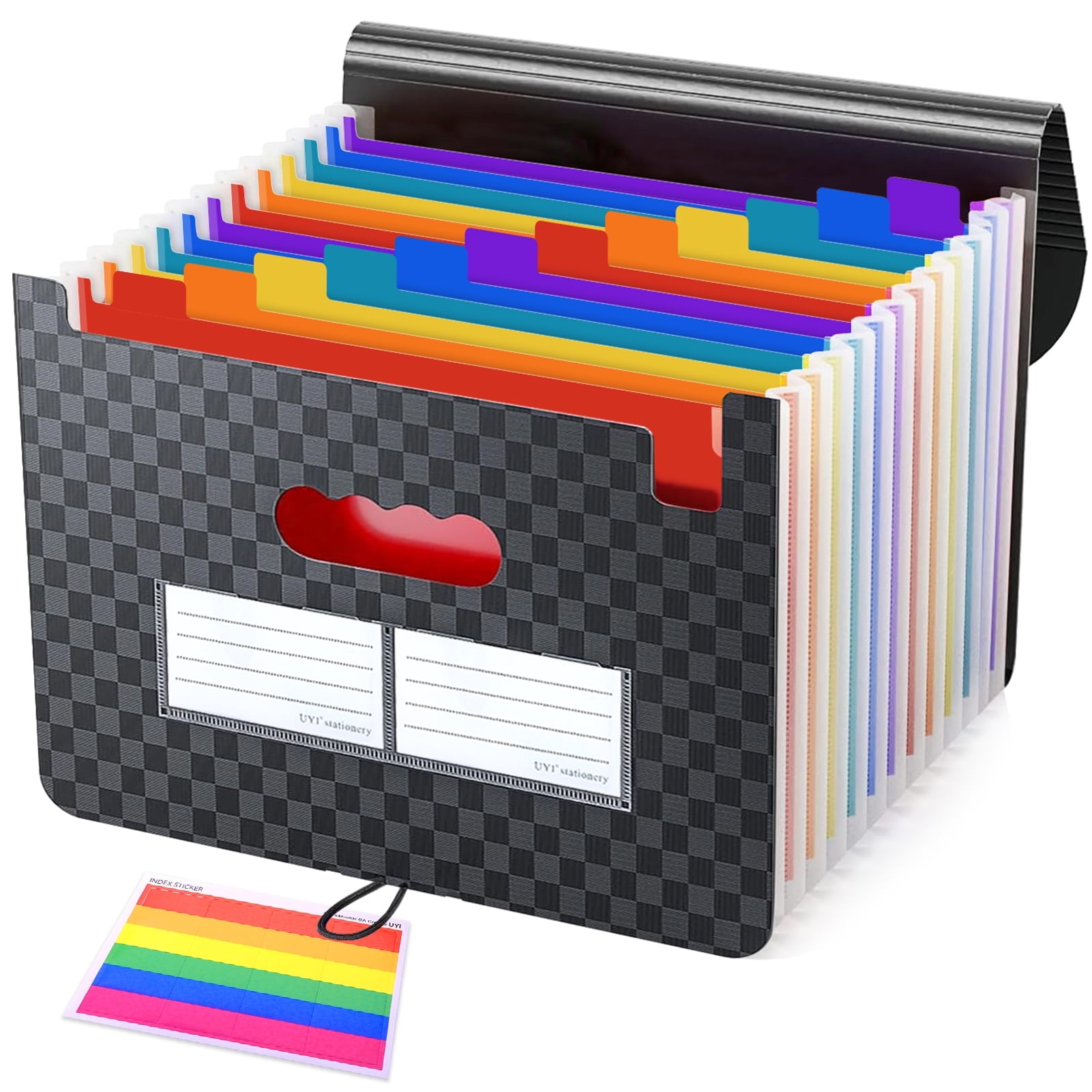 DISEN Accordion File Organizer 12 Pockets, Expanding File Folder with ...
