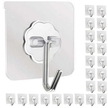 HyperTough, Mini Removable Hooks, 6 Clear Square Mini Hooks, 6 Clear ...
