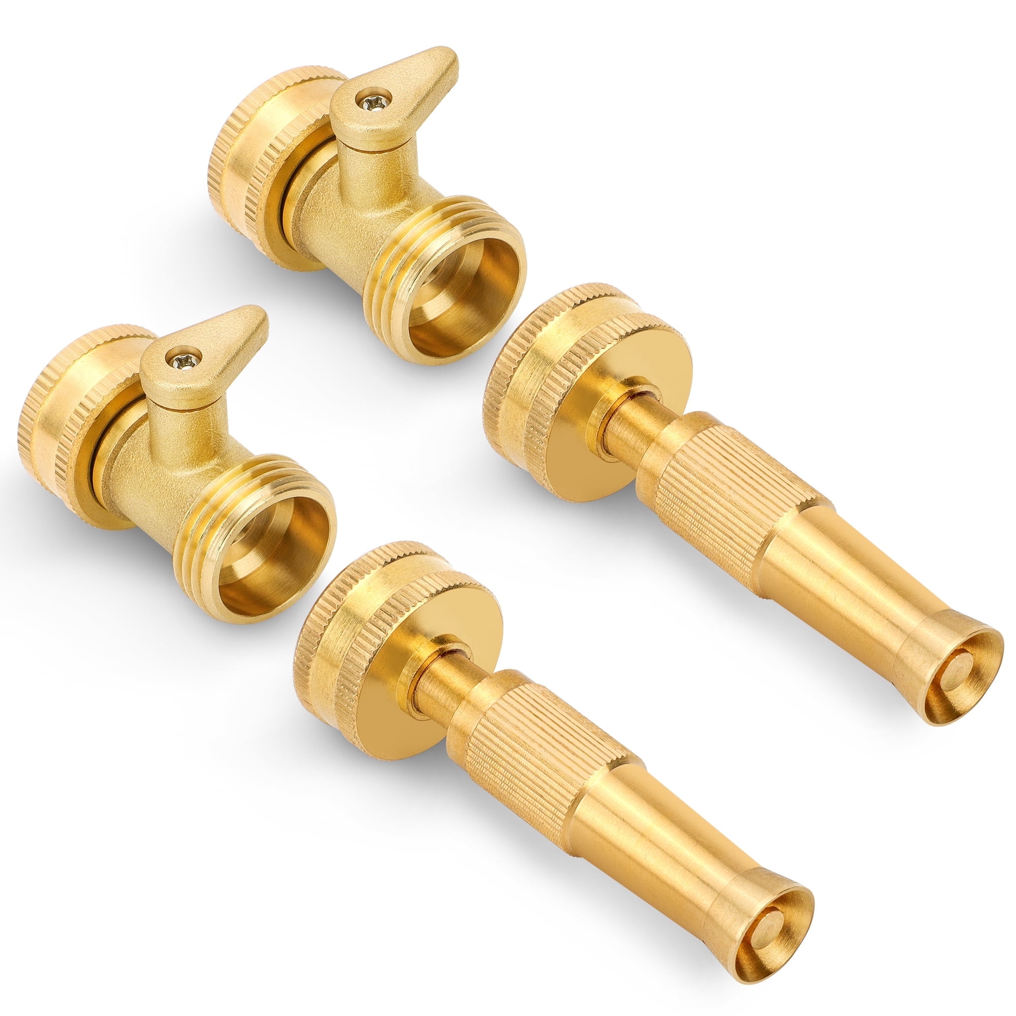 DISEN Adjustable Twist Hose Nozzle, Heavy-Duty Brass Garden Hose ...