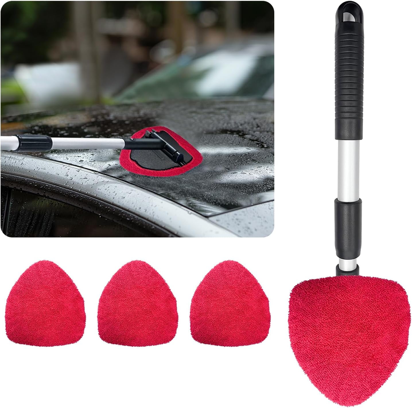 DISEN Car Windshield Cleaner, Microfiber Auto Cleaning Wiper with ...