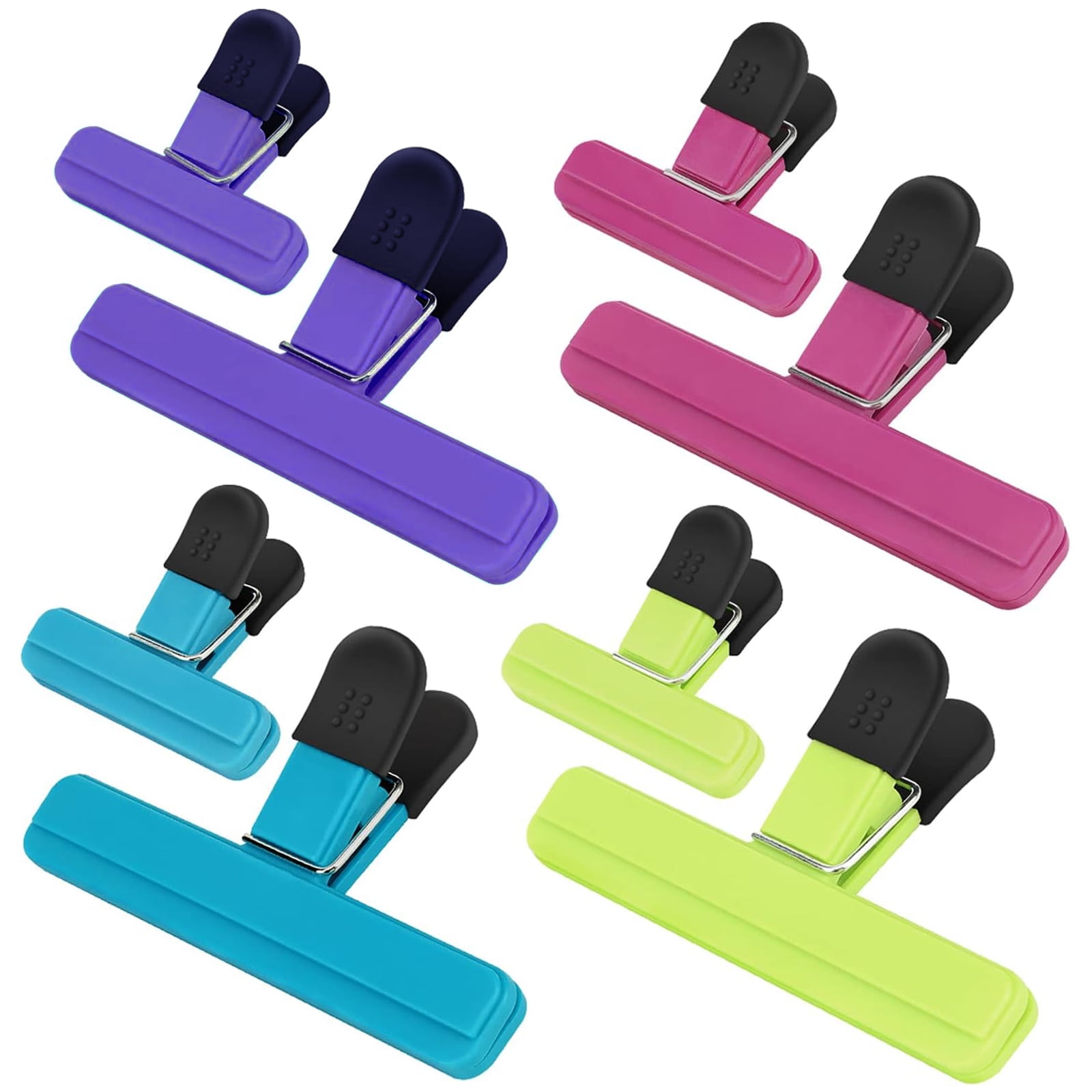 DISEN Chip Clips, 8 Pack Food Clips, Various Size Food Bag Clips ...