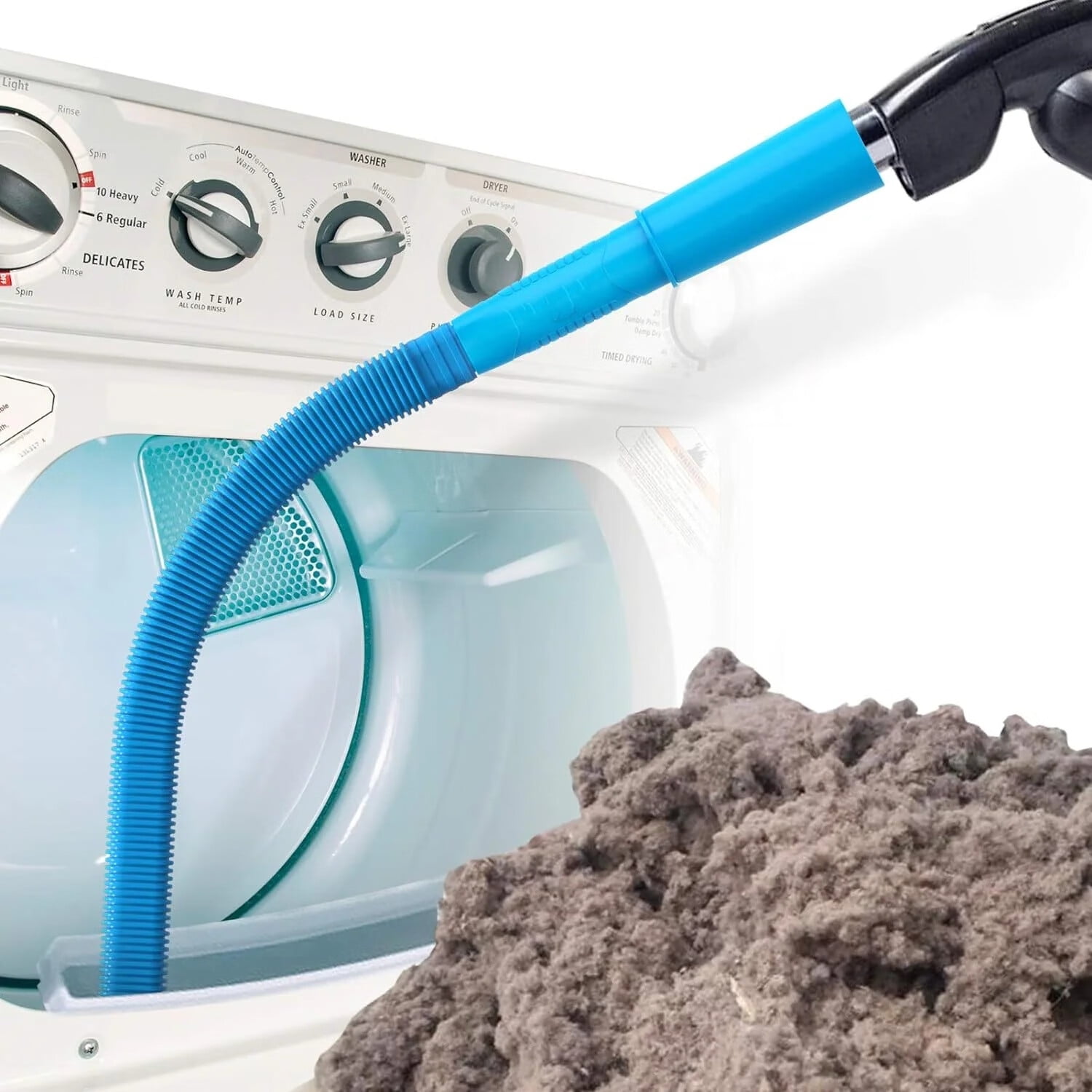 DISEN Dryer Vent Cleaner Kit Vacuum Hose Attachment Brush, Lint Remover ...